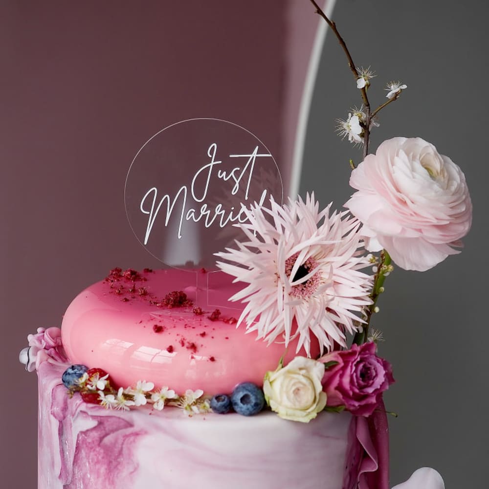 Just Hitched Cake Topper Just Hitched Wedding Accessory Hire